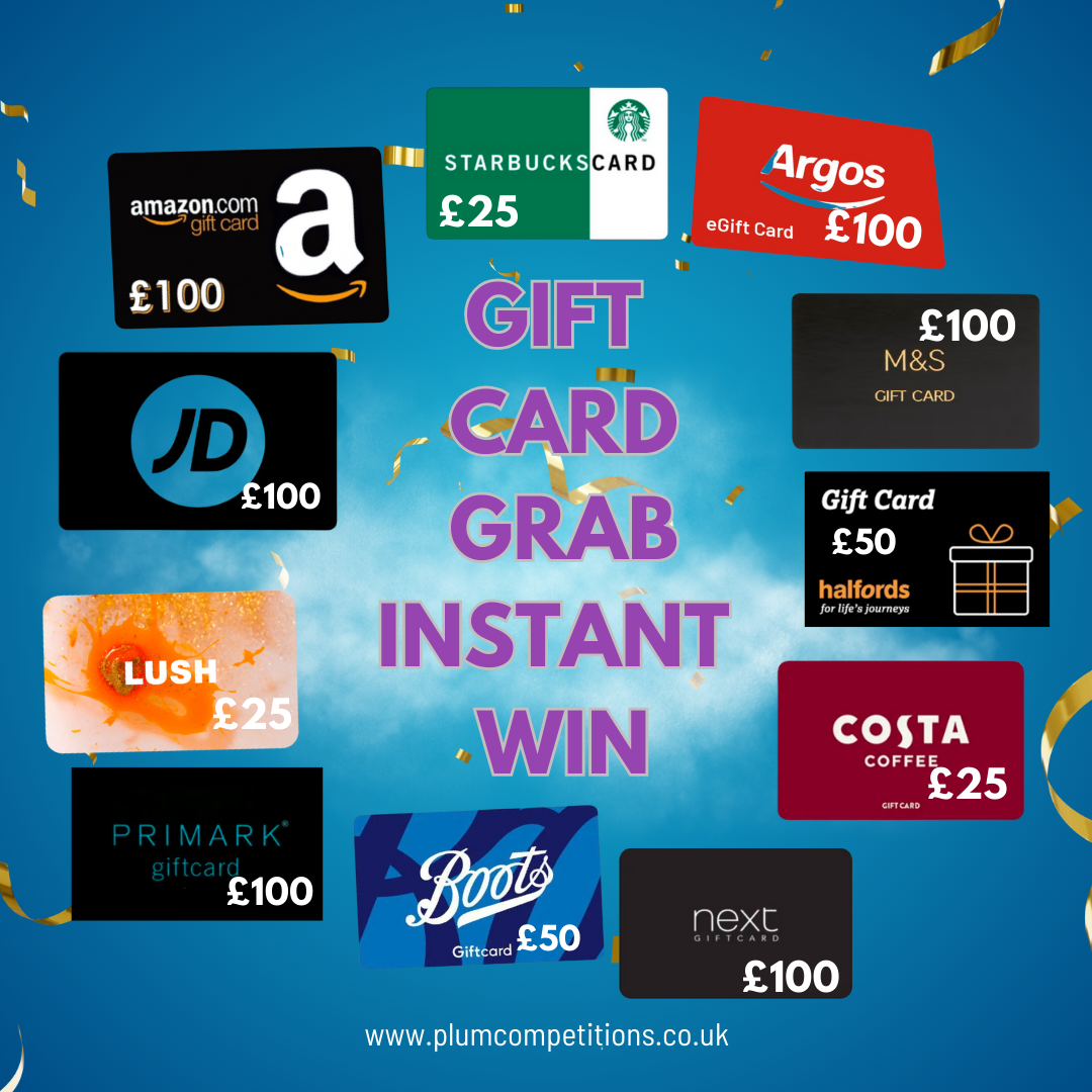 gift card grab instant win #5 - Plum Competitions