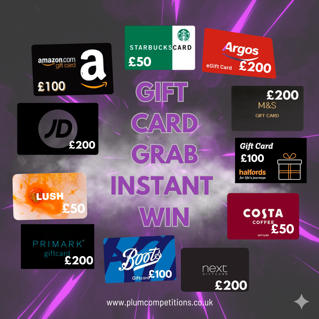 Bigger gift card grab instant win #1 - Plum Competitions